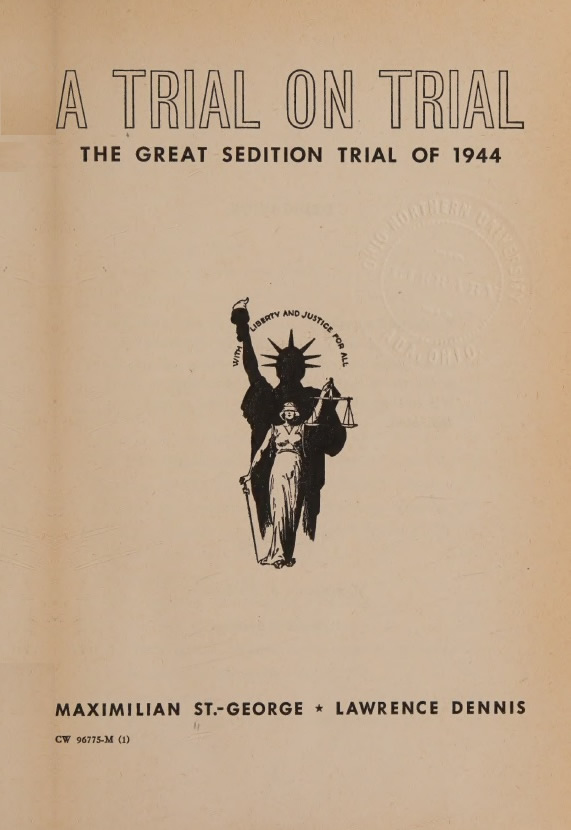 Maximilian Saint-George - Lawrence Dennis - A trial on trial - The ...